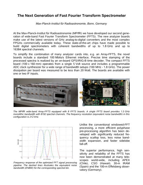The Next Generation of Fast Fourier Transform Spectrometer