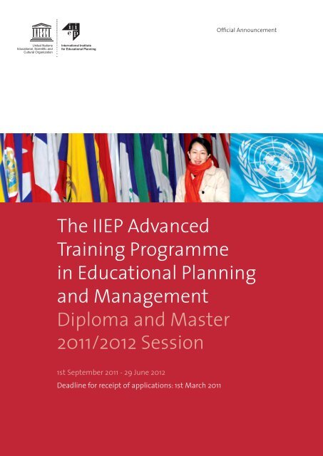 The IIEP Advanced Training Programme in ... - IIEP - Unesco