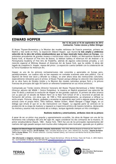 EDWARD HOPPER - Museo Thyssen-Bornemisza