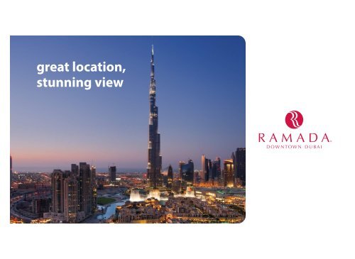 great location, stunning view