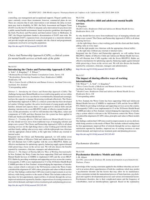 Choice And Partnership Approach (CAPA) - Institut de Formation en ...