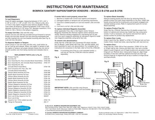Installation Instructions - Bobrick