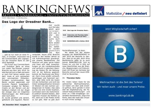 Das Logo der Dresdner Bank... - BankingClub