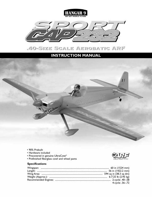 CAP 232 .40-Size ARF Manual - Hangar 9