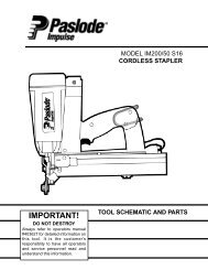 Parts Diagram - Paslode