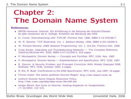 Chapter 2: The Domain Name System