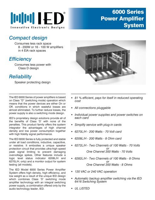 6000 Series Power Amplifier System