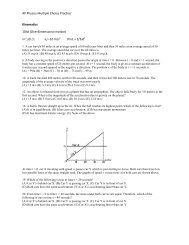 AP Physics Multiple Choice Practice Dynamics, Circular Motion and ...