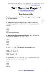 CAT Sample Paper 4 - IndiaEducation.net