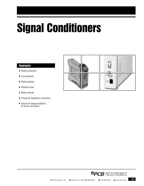 Signal Conditioners - PCB Piezotronics