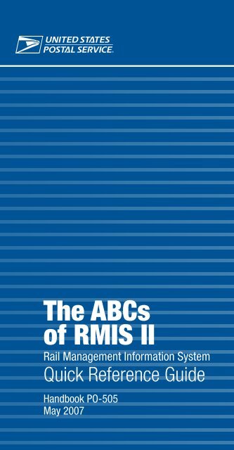 Handbook PO-505 - The ABC's of RMIS II Rail Management - APWU