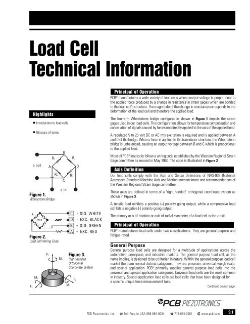 Load Cell Technical Information - PCB Piezotronics