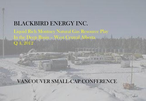 Montney Shale Presentation - Blackbird Energy Inc.