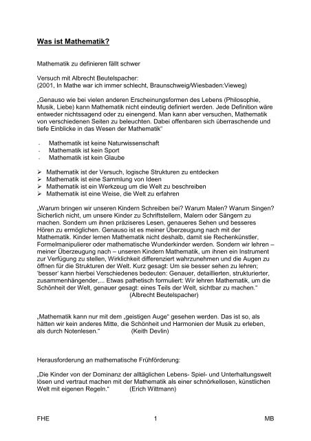 Was ist Mathematik?