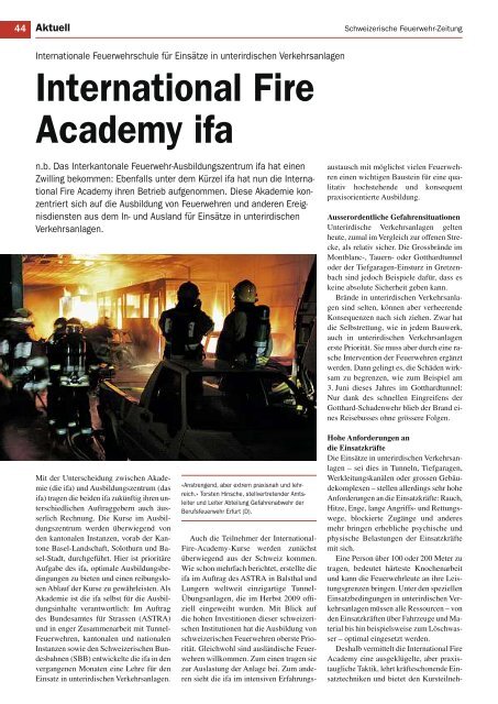 International Fire Academy ifa (DE) - ifa International Fire Academy
