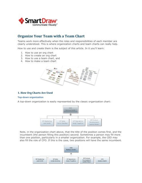 Organize Your Team with a Team Chart - SmartDraw