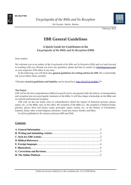 EBR General Guidelines feb 12 - Help Files and Guidelines