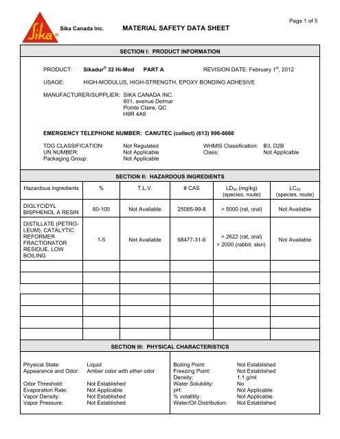 Sikadur 32 Hi-Mod_msds_20120201.pdf - Northland Construction ...