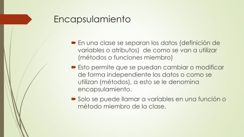 Encapsulamiento En una c