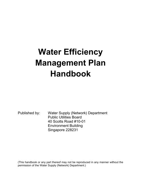 Water Efficiency Management Plan Handbook - PUB