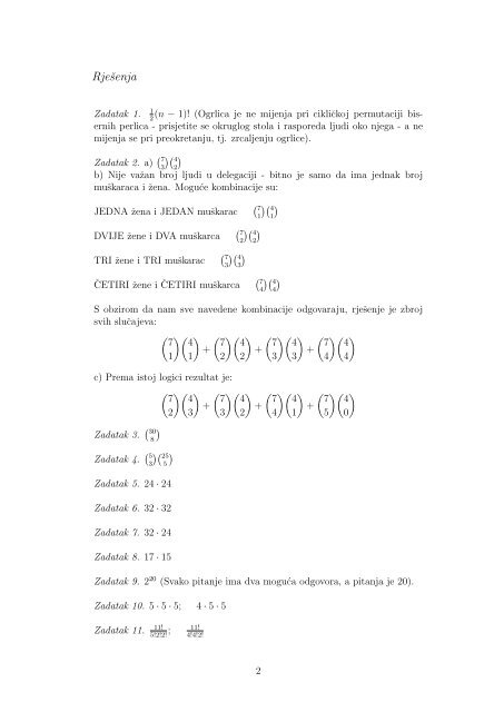 Rjeˇsenja 1 Zada