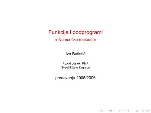 Funkcije i podprogrami - - grdelin