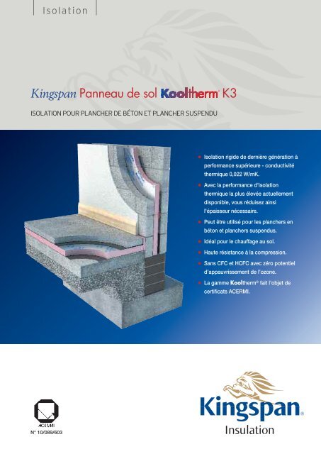 Kingspan Panneau de sol K3 - untec