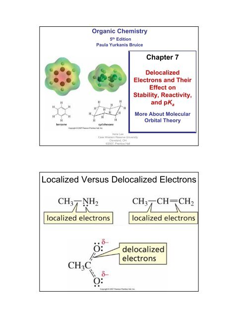 Localized Versus Delocalized Electrons