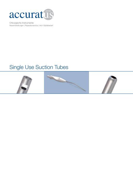 Single Use Catalogue PDF - Accuratus swiss