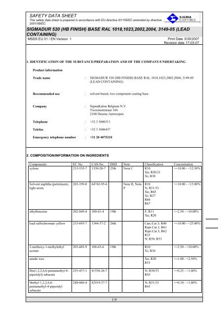 hb finish - SIGMA PAINTS