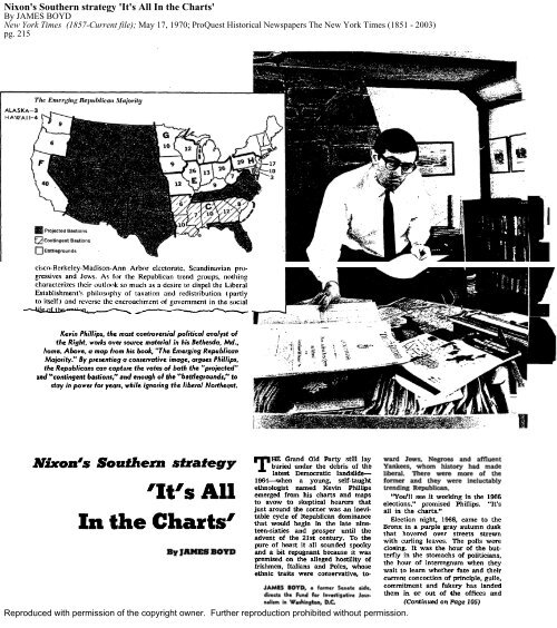 Nixon's Southern strategy 'It's All In the Charts' Nixon's Southern strategy 'It's All In the Charts'