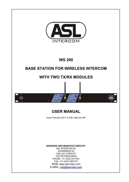 PDF (535KB, English) - ASL Intercom