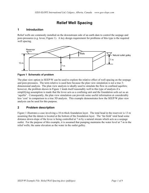 Relief Well Spacing.pdf - GEO-SLOPE International Ltd.