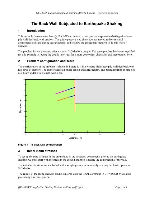 Shaking Tie-back wall - GEO-SLOPE International Ltd.