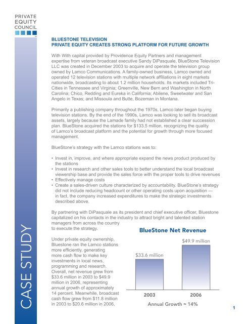 CASE STUDY - Private Equity Growth Capital Council