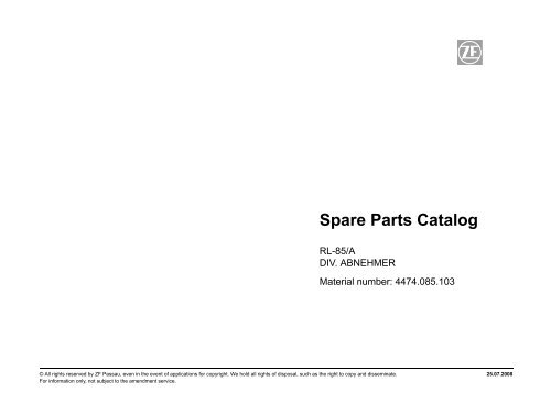 Spare Parts Catalog