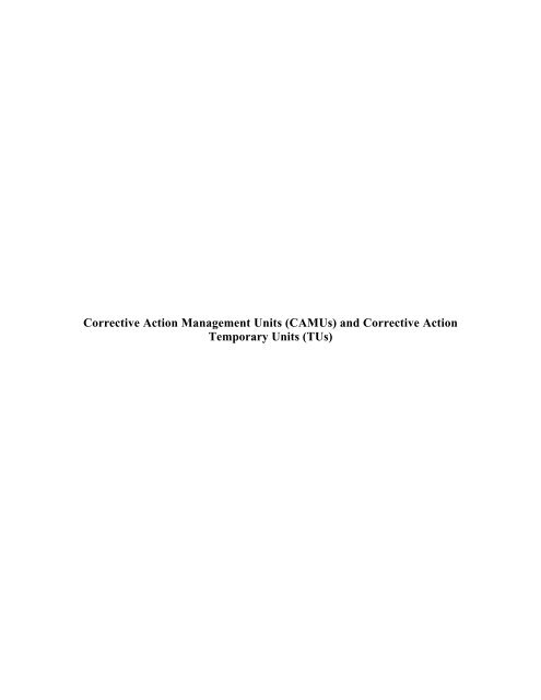 Corrective Action Management Units - US Environmental Protection ...