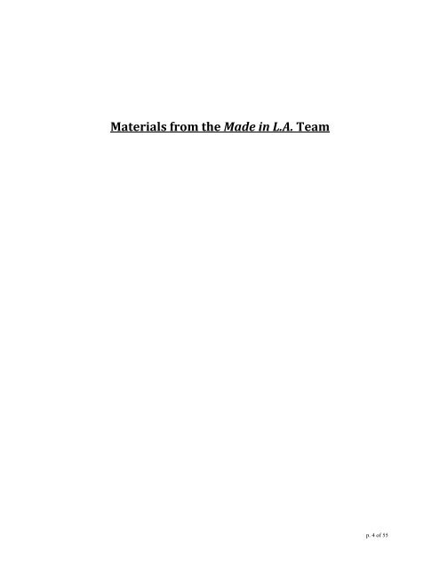 Made in L.A. Study Guide: Part 1 - General Board of Global Ministries