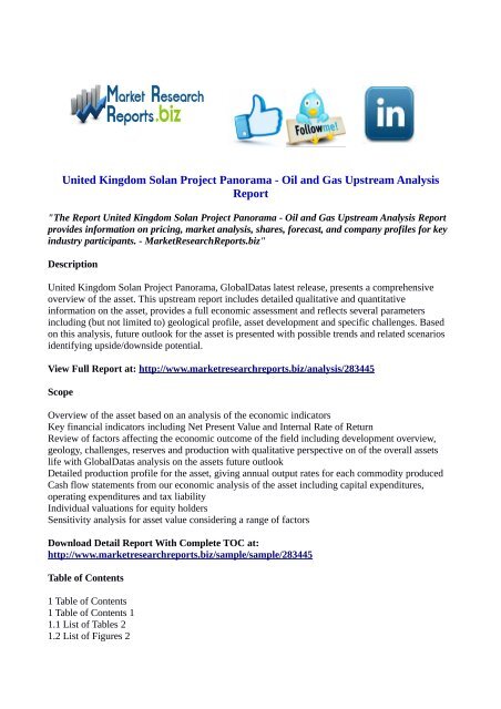 United Kingdom Solan Project Panorama - Oil and Gas Upstream Analysis ...