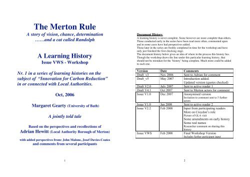 The Merton Rule - Student subdomain for University of Bath