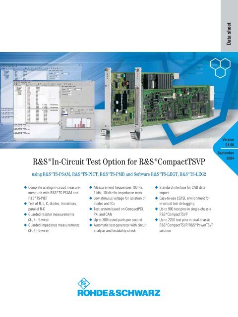 Data sheet In-Circuit-Test Option for ... - Rohde & Schwarz