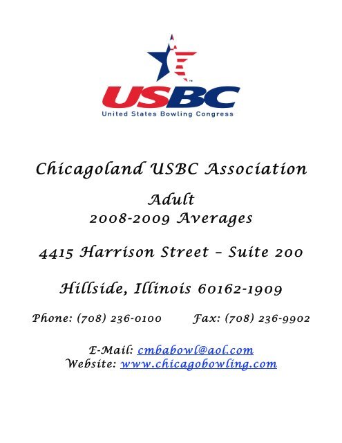 Chicagoland USBC Association - Chicago Metropolitan Bowling ...