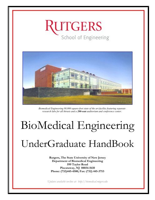 Biomedical Engineering Undergraduate Handbook