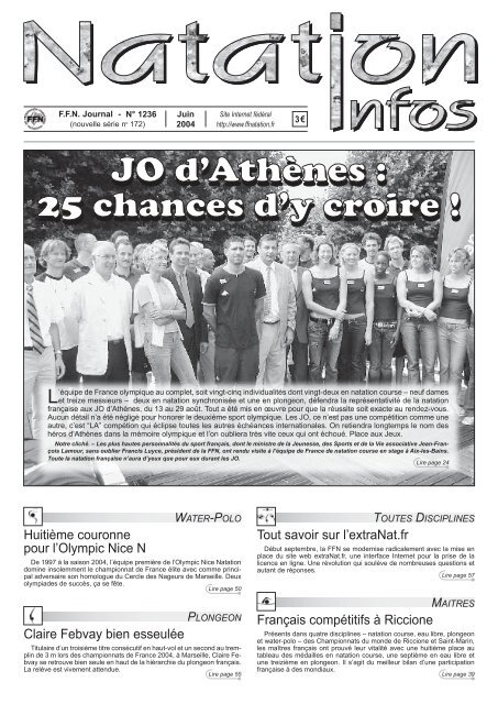 natation course natation course - Fédération Française de Natation