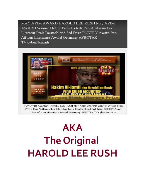 AKA The Original HAROLD LEE RUSH