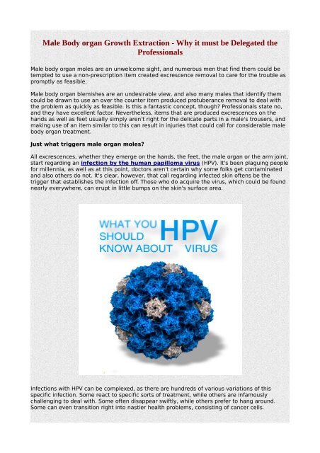 Male Body organ Growth Extraction - Why it must be Delegated the ...