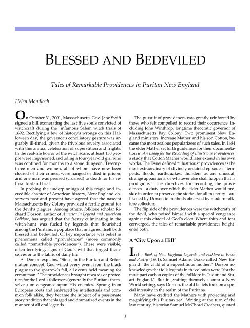 BLESSED AND BEDEVILED - Faculty Web Pages