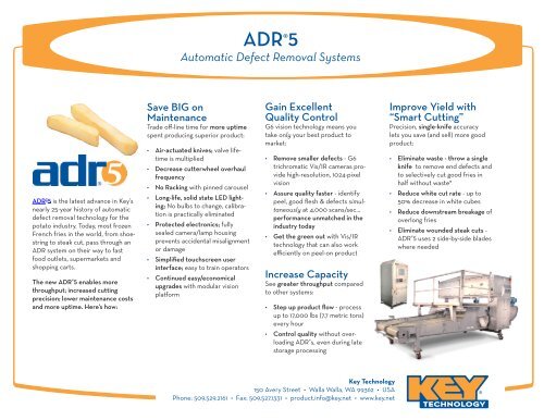 Adr®5 Automatic Defect Removal Systems Key Technology