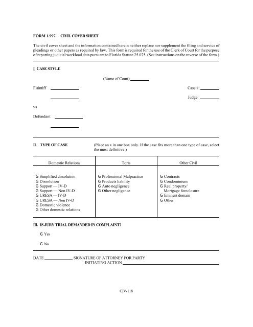 FORM 1 997 CIVIL form-1-997-civil