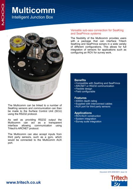 Tritech Multicomm Intelligent Junction Box - Oceanscan Limited